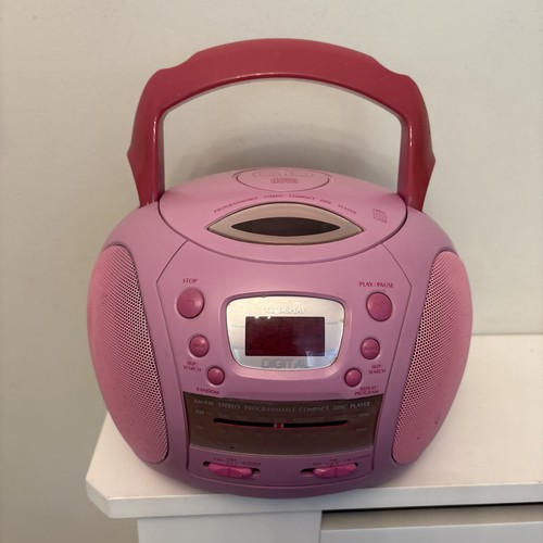 Vintage PINK Woolworths Portable Radio CD Player Boombox working | eBay