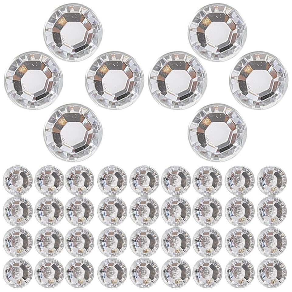 250 Pcs Plastic Rhinestones Festival Face Gems Adhesive Jewels Clear ...