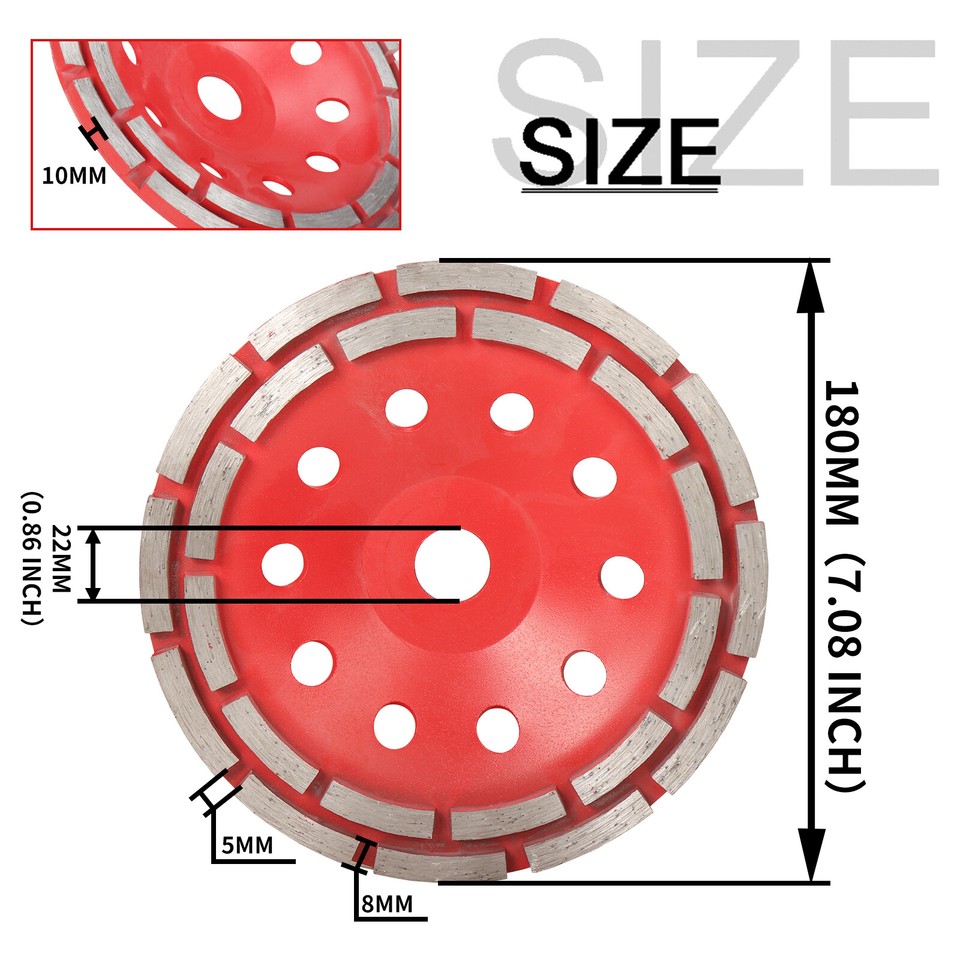 4-7 inch Diamond Grinding Wheel Cup Cut Concrete Marble For Angle ...