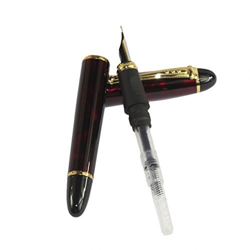 Jinhao 450 Normal nib Fountain Pen Dark red with 5 color Gullor Ink ...