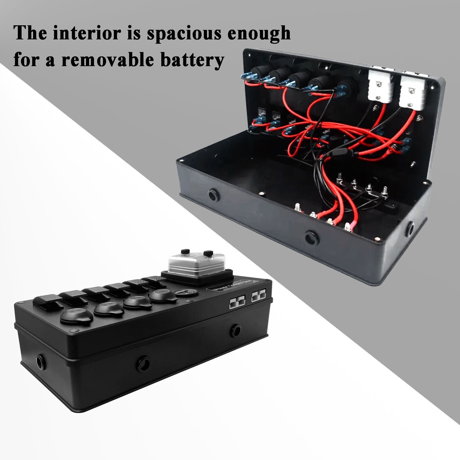 6Gang Rocker Switch Panel Box 12V/24V USB Power Control Box with Fuse ...