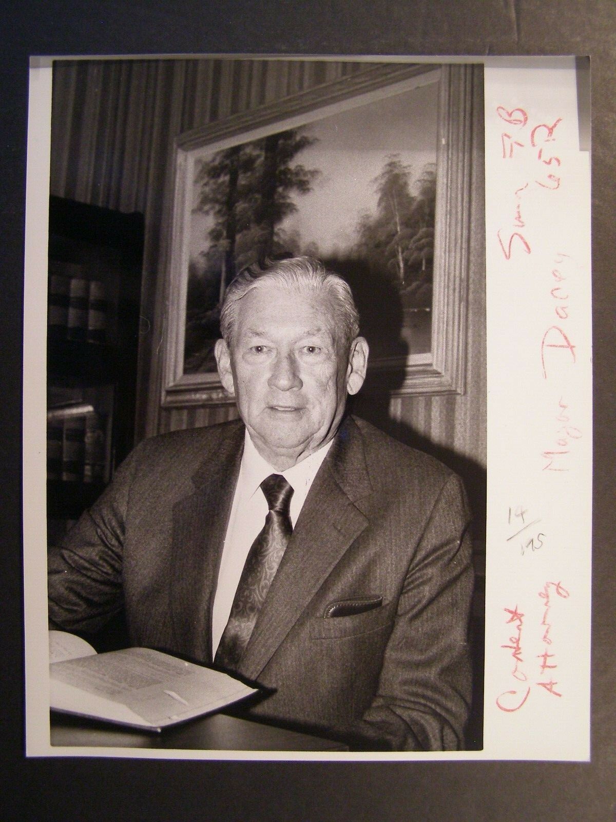 Glossy Press Photo 1986 Former Mayor of Waltham Richard F Dacey | eBay