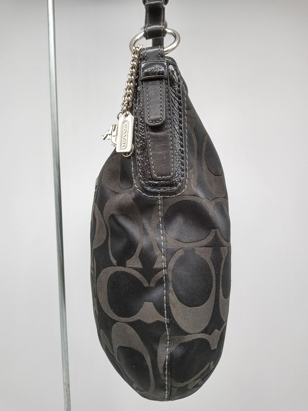 Coach Soho Signature Black Jacquard Canvas Hobo Handb… - Gem