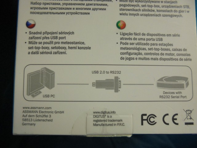 DIGITUS 2.0 USB to Serial Converter Rs232 Pn# Da-70156 for sale online ...