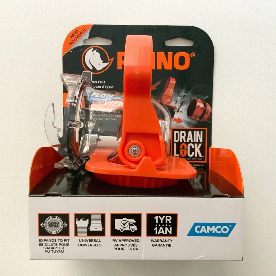 NEW Camco Drain Lock 39730 Rhino Rv Sewer Adapter Pro Locking Elbow | eBay