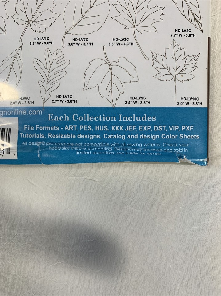 Anita Goodesign Embroidery Patterns Machine CD NEW 30 Designs Fall Art ...