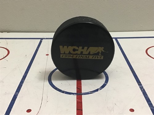 WCHA 1994 Final Five Hockey Puck Minnesota St Cloud Wisconsin Michigan ...