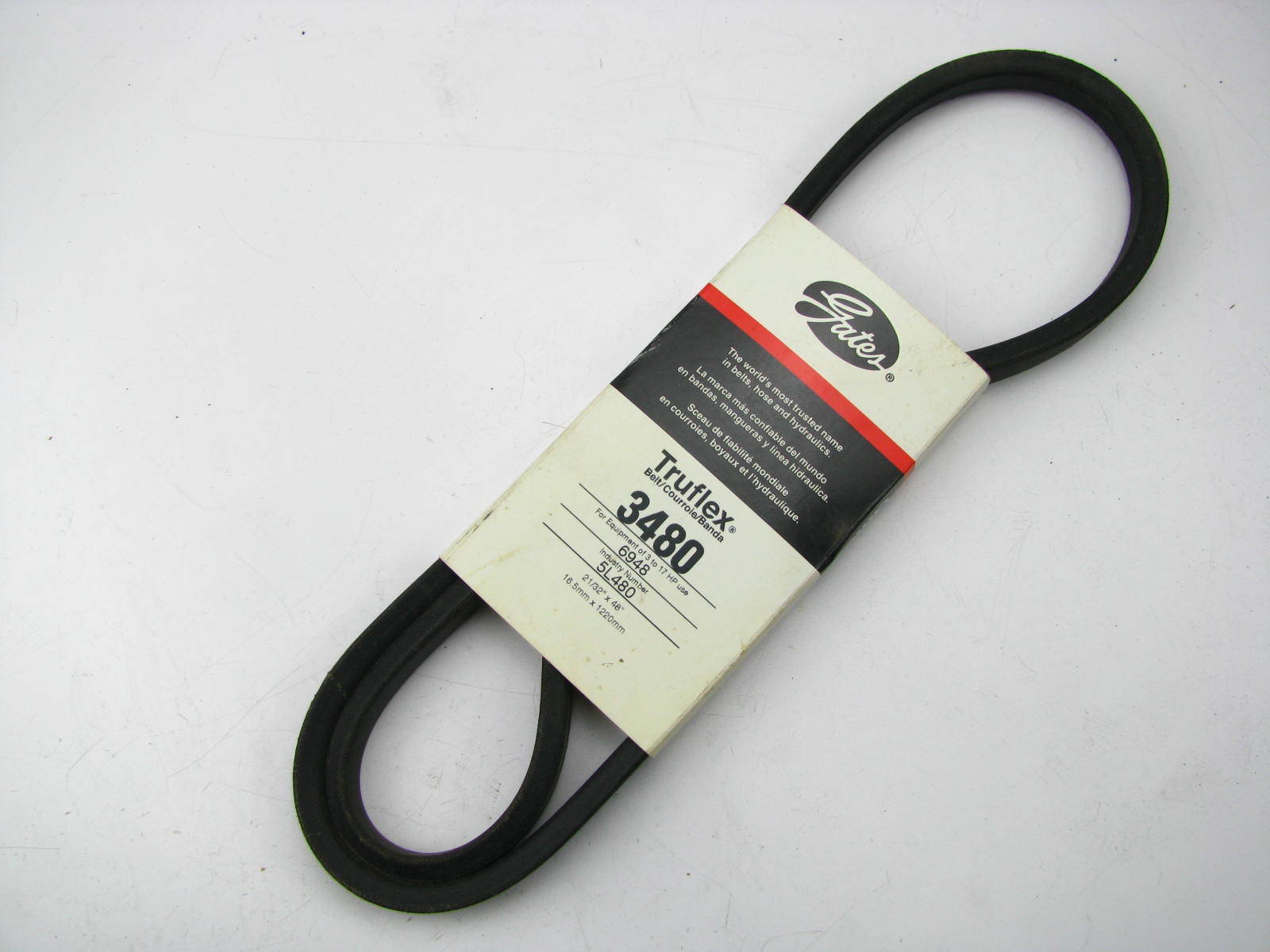 Gates 3480 Power Equipment Accessory Drive Belt - 21/32" X 48.00" | eBay