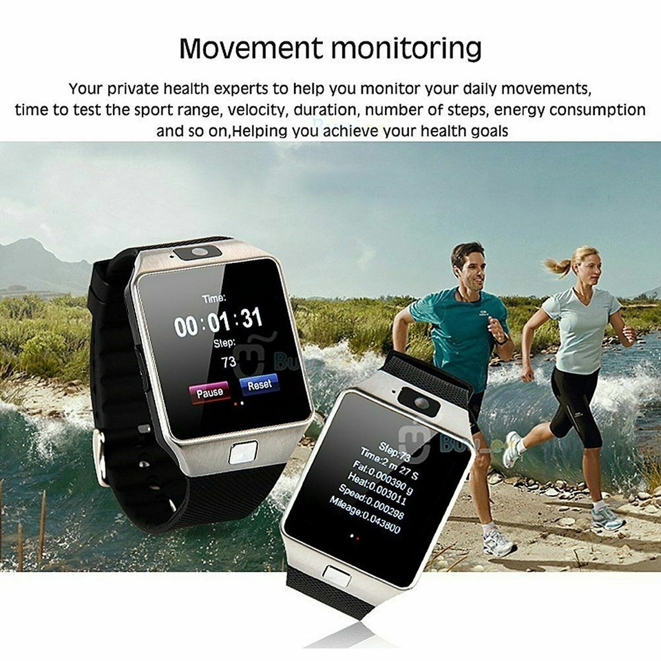 Bluetooth Smart Watch Camera Make Call Pedometer Sport Fitness Tracker ...
