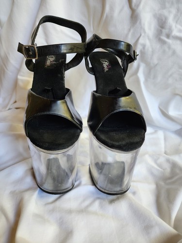 Acrylic Clear Pleaser Platform High Heels Size 13 pre-owned | eBay