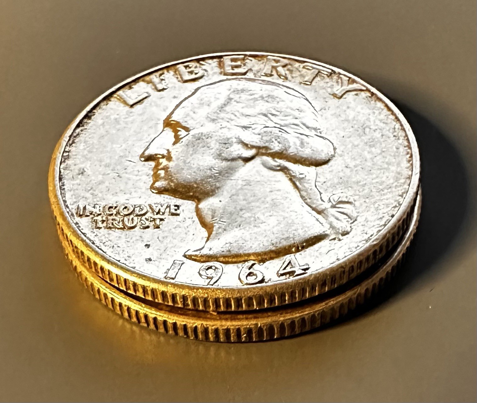 SILVER [LOT OF 2] 1964 Washington Quarter Dollar 90%, P or D (Read Desc ...