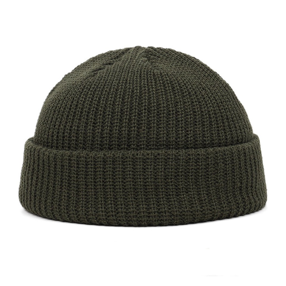 Mens Docker Knitted Hats Boys Teens Skullcap Winter Retro Brimless Warm ...