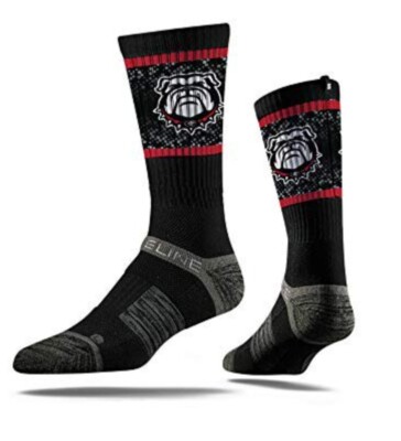NCAA Georgia Bulldogs Strideline Socks Premium Licensed Athletic Wear ...