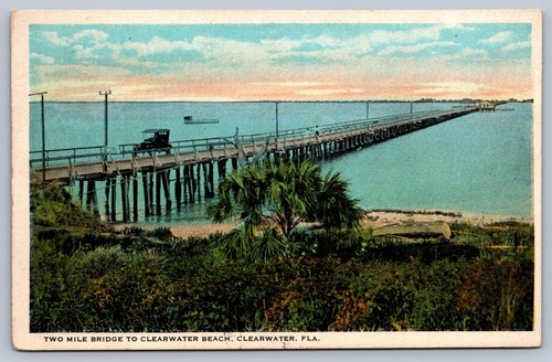 Postcard Clearwater FL Two Mile Bridge to Clearwater Beach | eBay