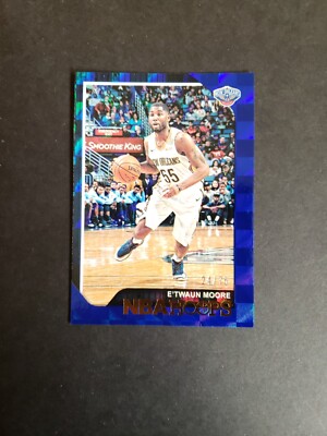 2018-19 NBA Hoops /75 Blue Checkerboard E'Twaun Moore #191 | eBay