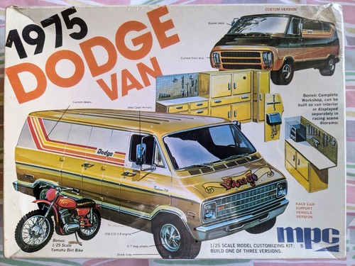 SUPER RARE! *FACTORY-SEALED *ORIGINAL VINTAGE MPC 1975 DODGE VAN KIT ...