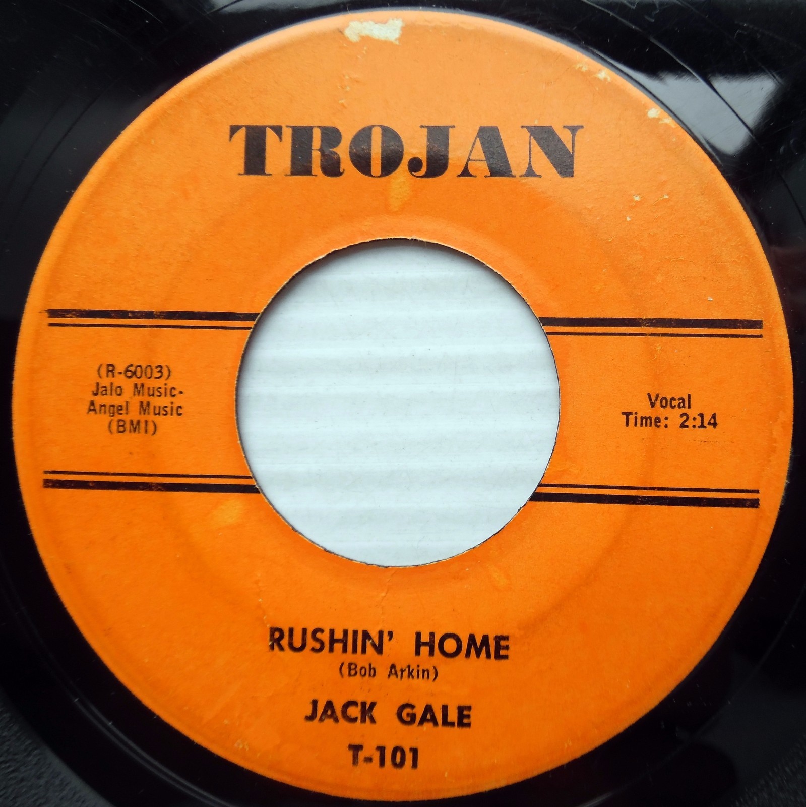 JACK GALE doowop 45 HIGH SCHOOL DECK OF CARDS / RUSHIN HOME vg TROJAN ...