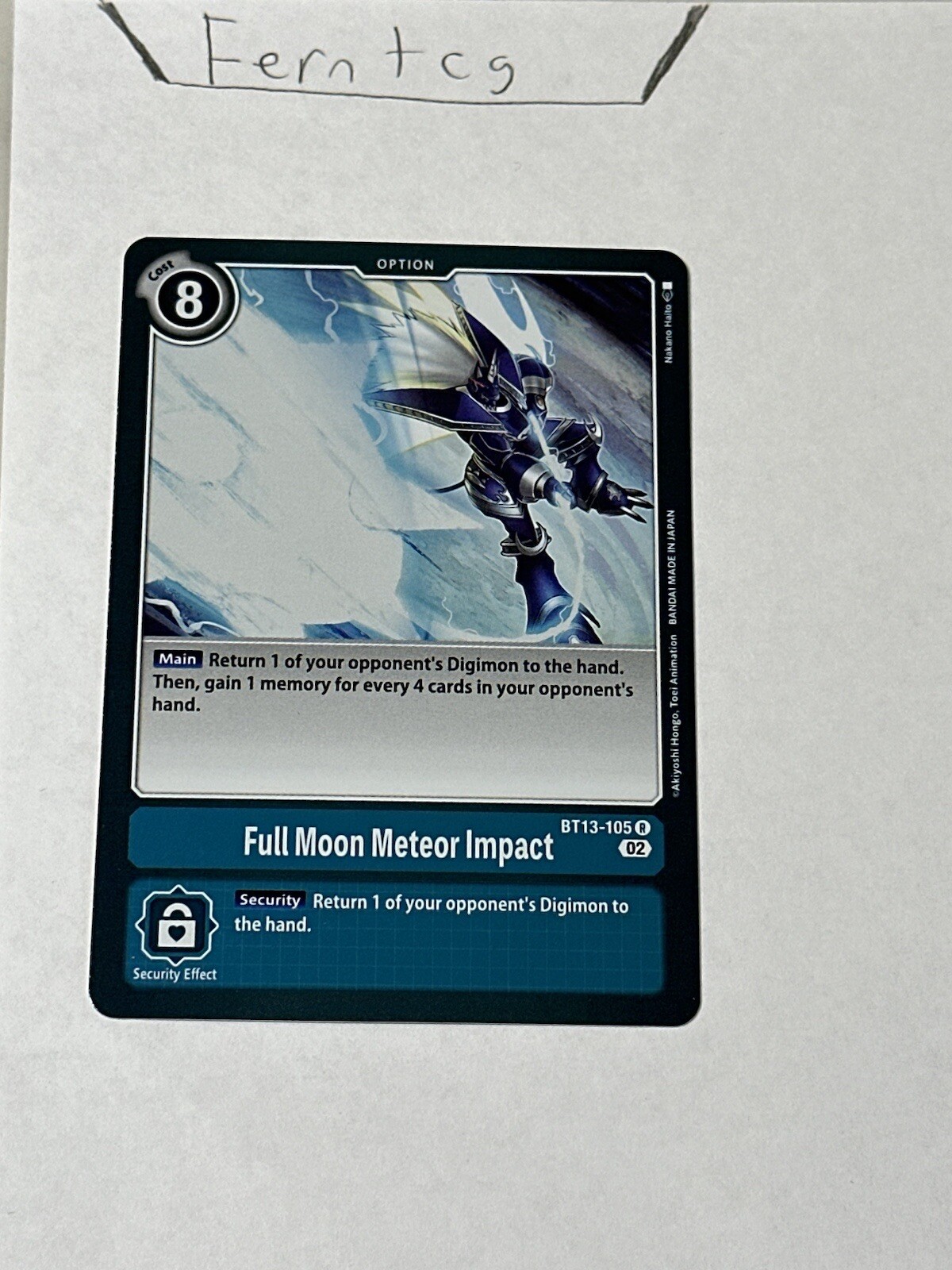 Digimon Full Moon Meteor Impact Rare NM Versus Royal Knight Ships Same ...