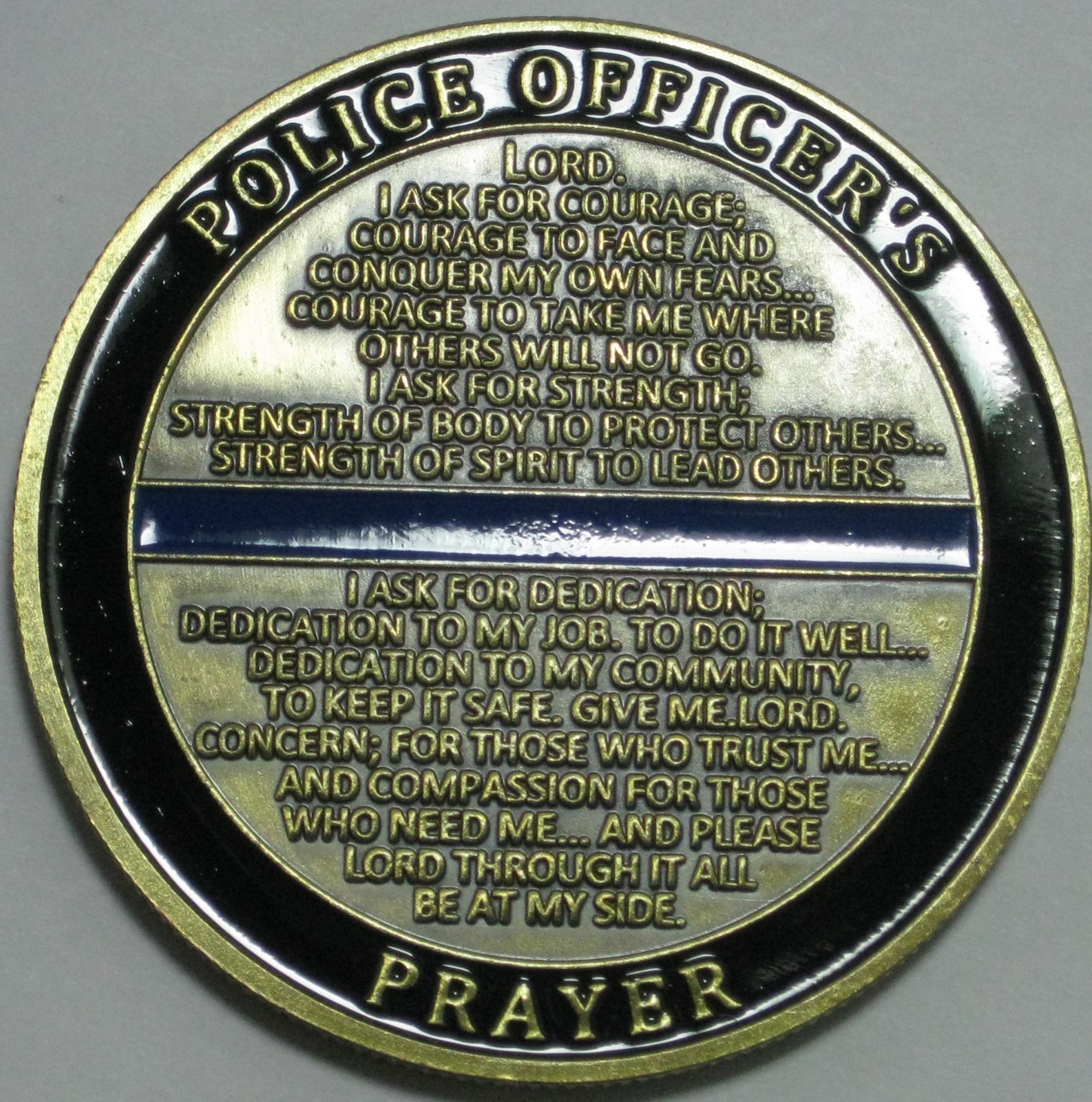 TO PROTECT AND SERVE THIN BLUE LINE GLADIATOR POLICE OFFICER'S PRAYER ...