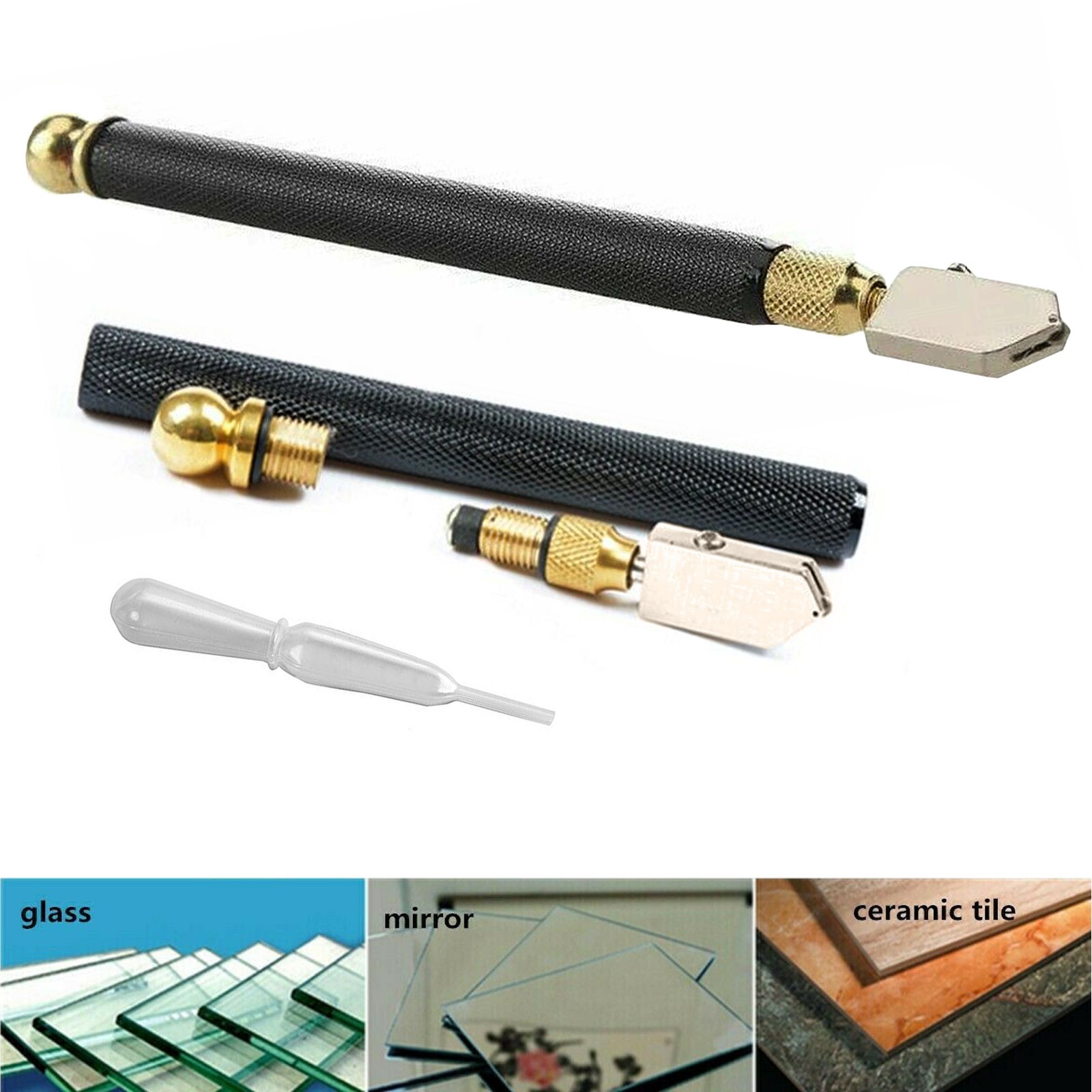 Professional Glass Cutter Oil Lubricated Cutters With Grip Carbide ...