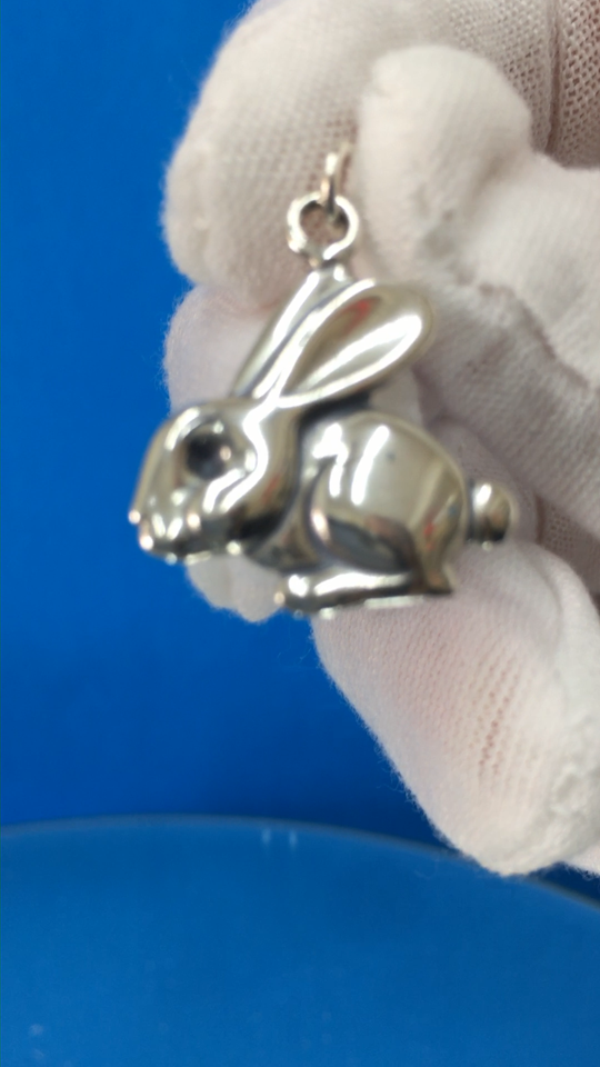 Sterling Silver Big Bunny Rabbit Charm or Pendant | eBay