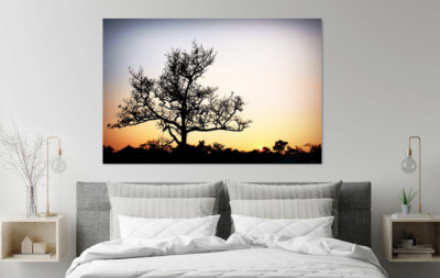 Beautiful Abstract single tree sunset Print Home Decor Wall Art choose ...