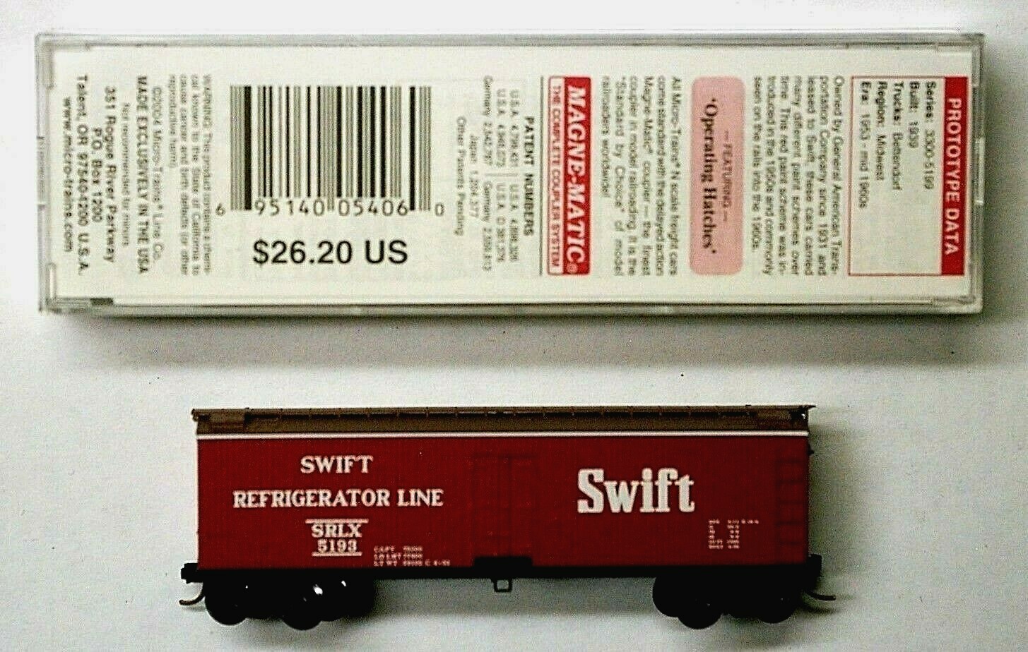 MTL Micro-Trains 49400 Swift Refrigerator Line SRLX 5193 wood ...