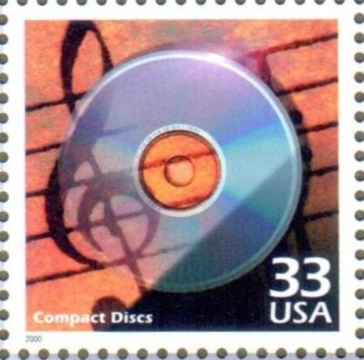 US Stamp CD Compact Discs Introduction Celebrate Century 1980's 33c ...