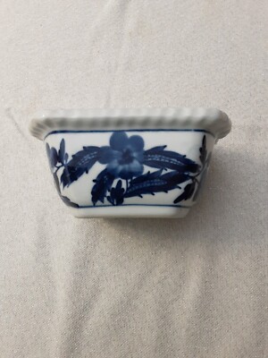 Vintage Fruit Bowl Rectangular,white & blue 5-3/4" x 3-3/4" | eBay