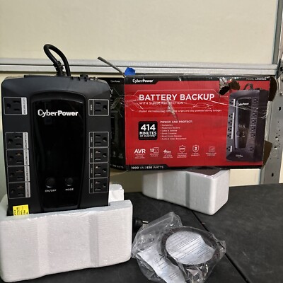 CYBERPOWER UPS Battery Backup 1000VA 530W - LE1000DG - BLACK ...