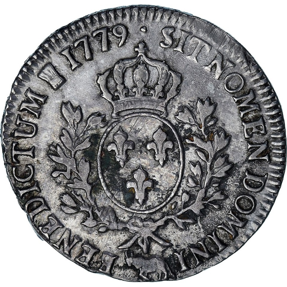 [#1046681] Coin, France, Louis XVI, Écu de Béarn aux branches d'olivier ...