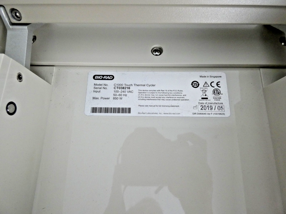 Bio-Rad CFX96 Real-Time PCR Detection System, C1000 Touch Base, Year ...