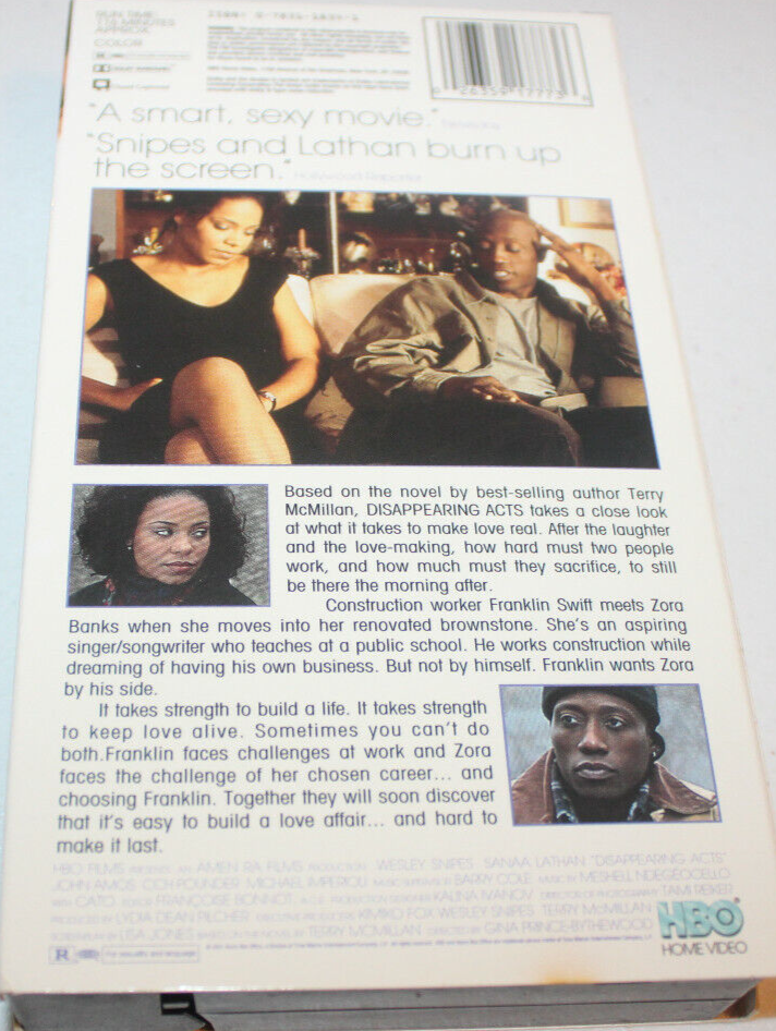 Disappearing Acts (VHS 2001) Sanaa Lathan, Wesley Snipes, Michael ...