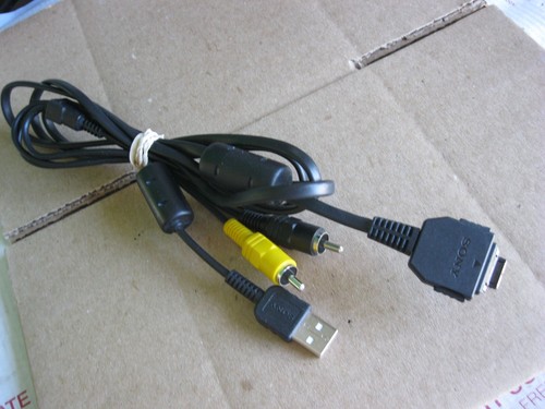 Genuine Sony Audio Video USB Cybershot Camera Cable - FREE SHIPPING | eBay