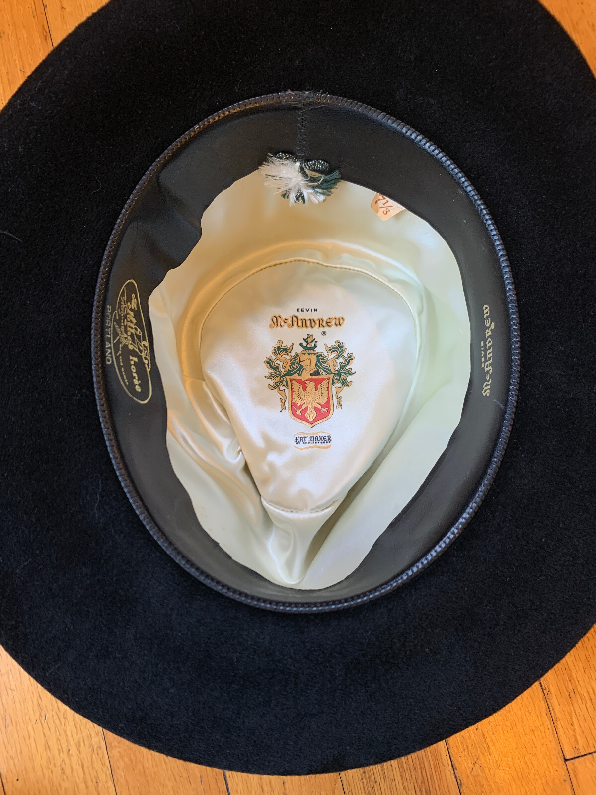 PRISTINE Kevin McAndrew Black Beaver 1960s Fedora 7-1… - Gem