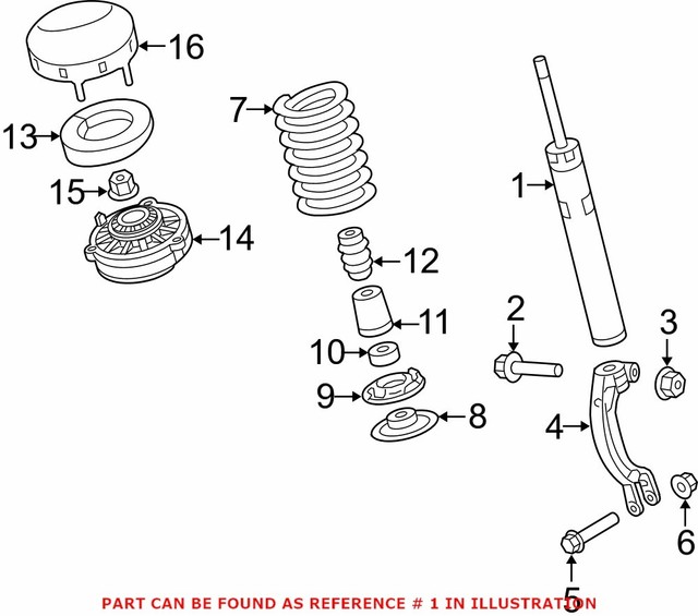 Audi OEM 2017 2018 A4 Front Suspension Left Right Shock Strut ...