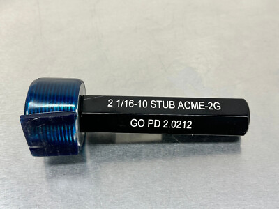 Hemco 2 1/16 10 STUB ACME 2G Thread Gage Set Plug GO Only 2 1/16-10 | eBay
