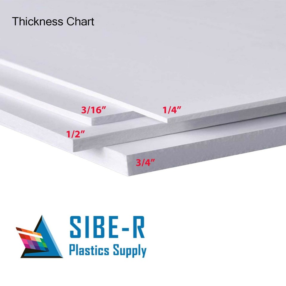 HDPE (High Density Polyethylene) 1/8" x 6" x 12" Natural Plastic Sheet ...