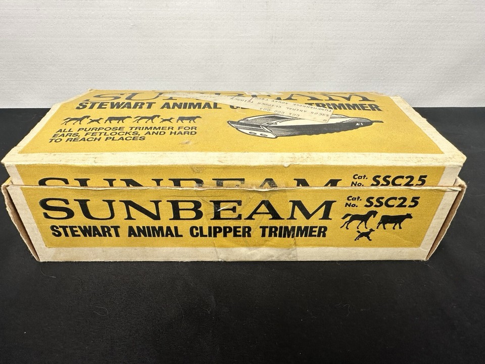 Sunbeam Stewart Animal Clipper Trimmer SSC25 Original Box Vintage | eBay