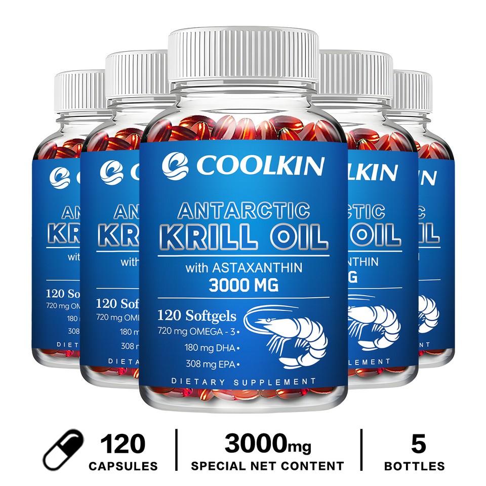120pcs Antarctic Krill Oil 3000mg - Anti-aging - Omega-3 EPA, DHA ...