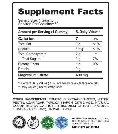 DR. MORITZ Magnesium Gummies Sugar Free - Calm, Mood, & Anti-Stress 60 ...