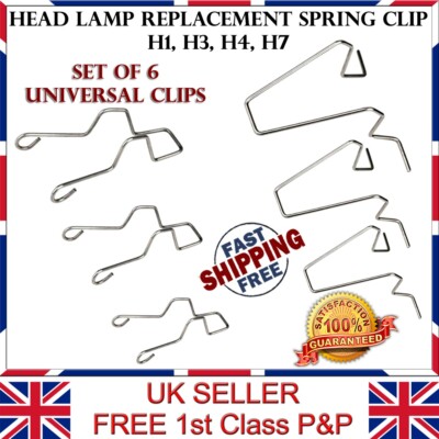 LTG PRO® Car Bulb Retaining Spring Clip Headlight Head Lamp Replace H1 ...
