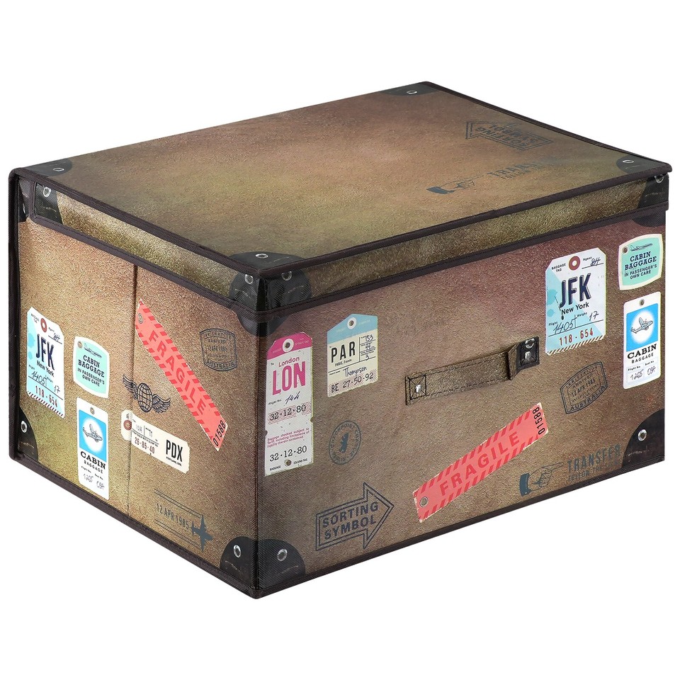 Large Collapsible Storage Box Folding Jumbo Storage Chest Kids Room Toy ...
