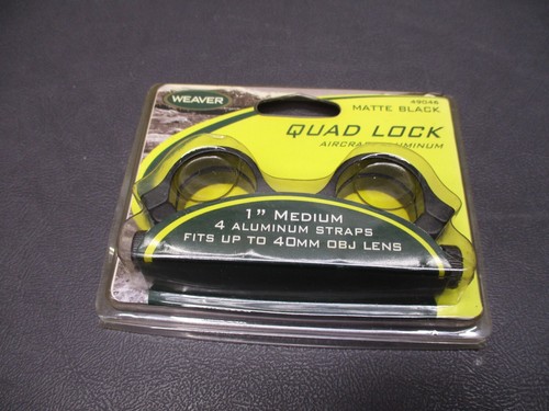 Weaver Quad Lock Rings 1" High Aircraft Aluminum / Matte black / Fits ...