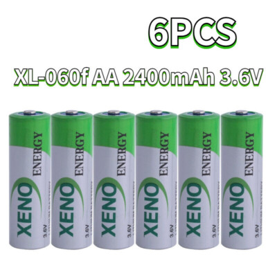 6 Pack XL-060f AA 2400mAh 3.6V Thionyl Chloride Battery Non ...