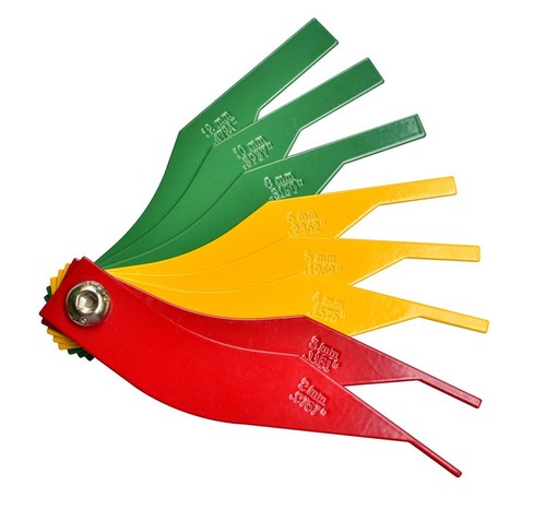 Brake Lining Thickness Gauge 8 Piece Sae & Metric Steel Constructions ...