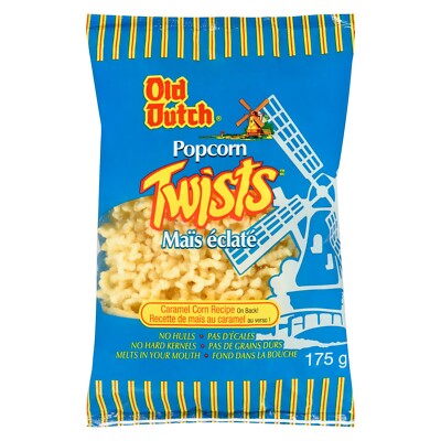 6 Bags of Old Dutch Popcorn Twists Puff Corn Snack Chips 175g Each | eBay