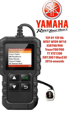 Yamaha FI, OBD2 fault code scanner diagnostic tool YZF R1M 2016 ...