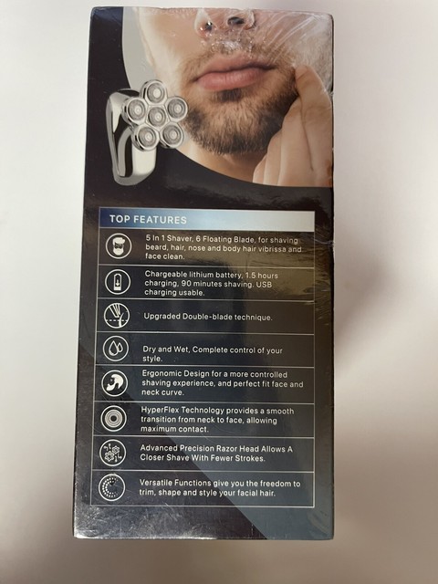 AW AidallsWellup 6D Waterproof Electric Shaver 5-in-1 Rechargeable G ...