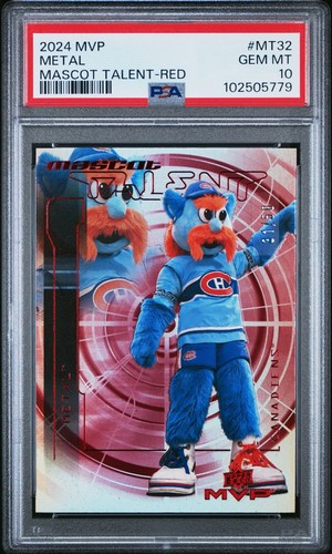 METAL Canadiens Mascot /50 💎 PSA 10 Gem - 2024 Upper Deck MVP #MT32 RED ...